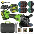 Conentool Cordless Angle Grinder with Rechargeable 4.0 Ah Battery ...