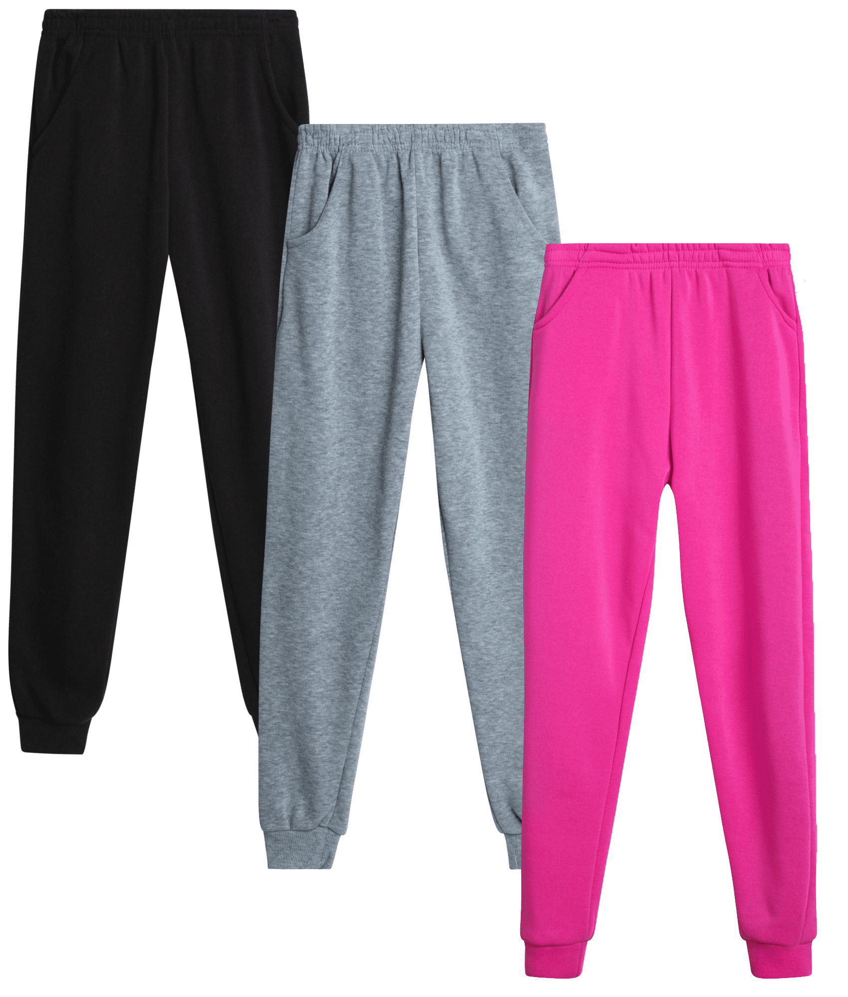 Coney Island 3 Pack: Girls Active Fleece Jogger Sweatpants (Sizes : 5 ...