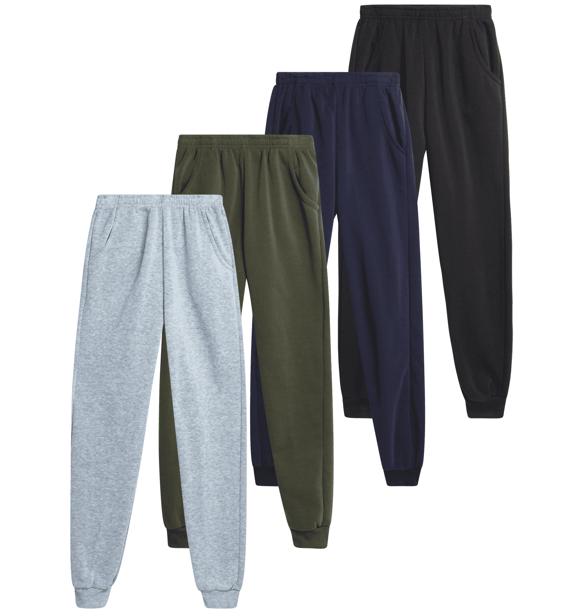 Coney Island 4 Pack: Boys Active Fleece Jogger Sweatpants (Sizes : 4-16 ...