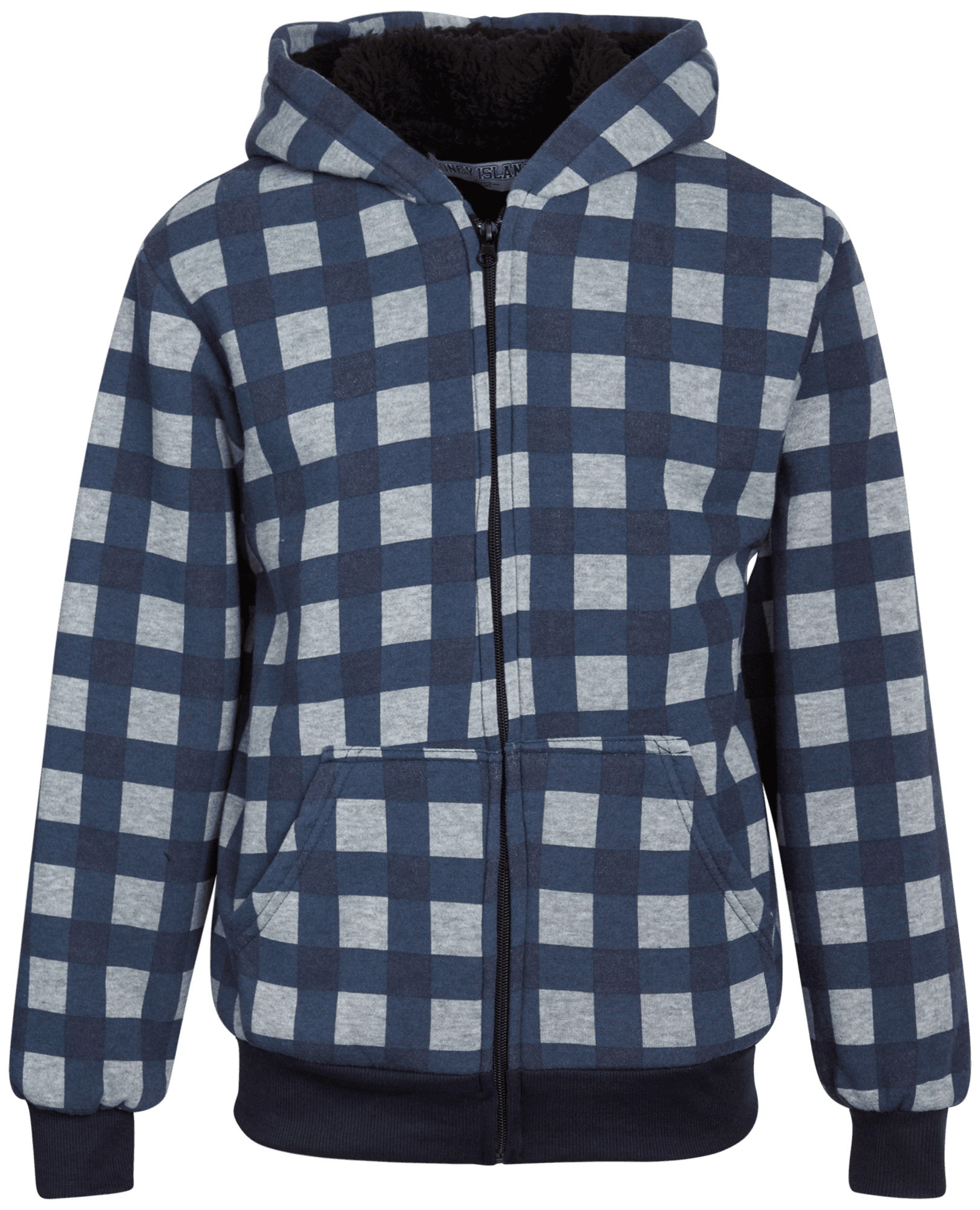 Coney Island Boys’ Sweatshirt - Sherpa Lined Zip Up Jacket Hoodie (Size ...