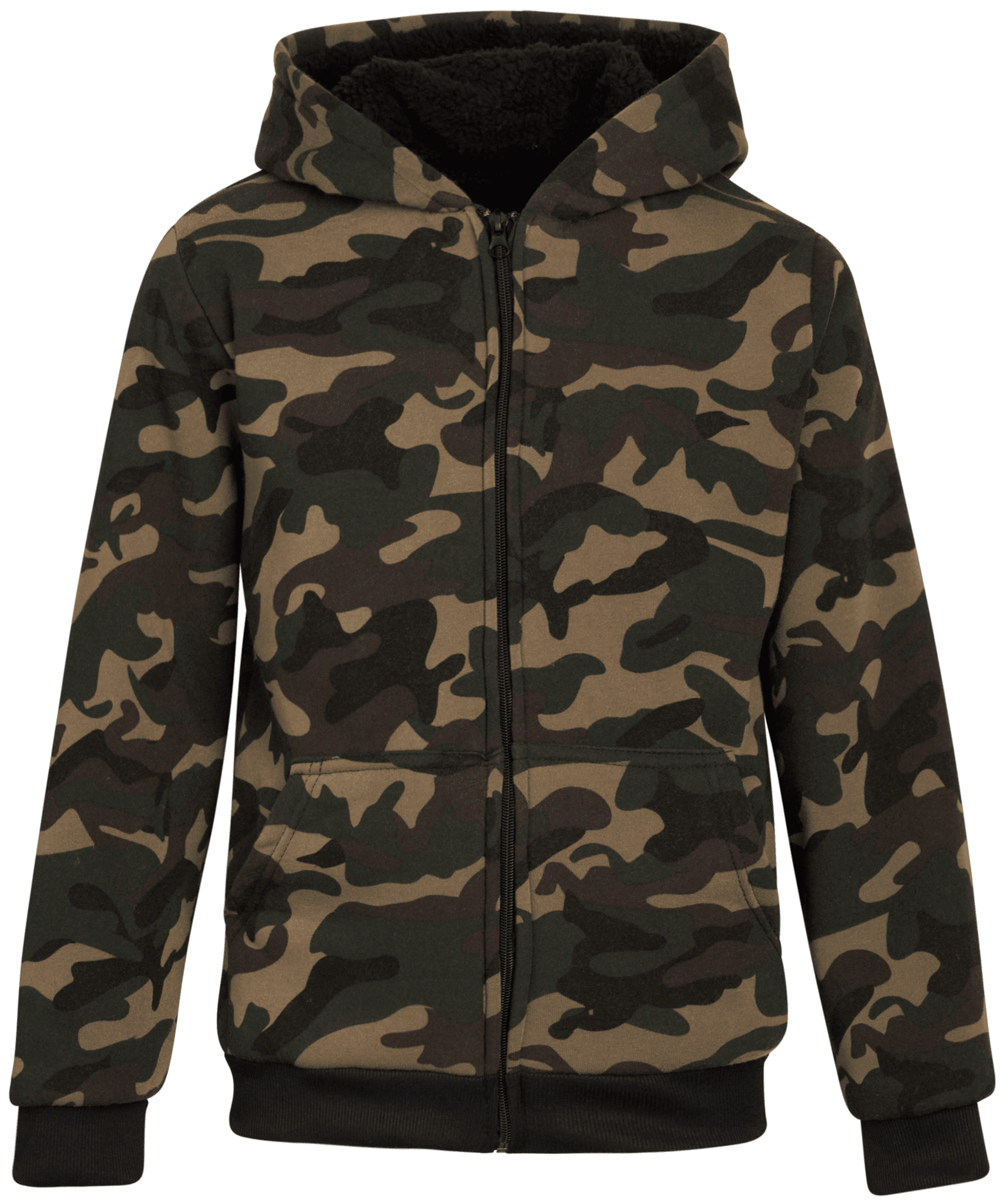 Coney Island Boys' Fleece Sherpa Lined Zip Up Hoodie, Soft Winter ...