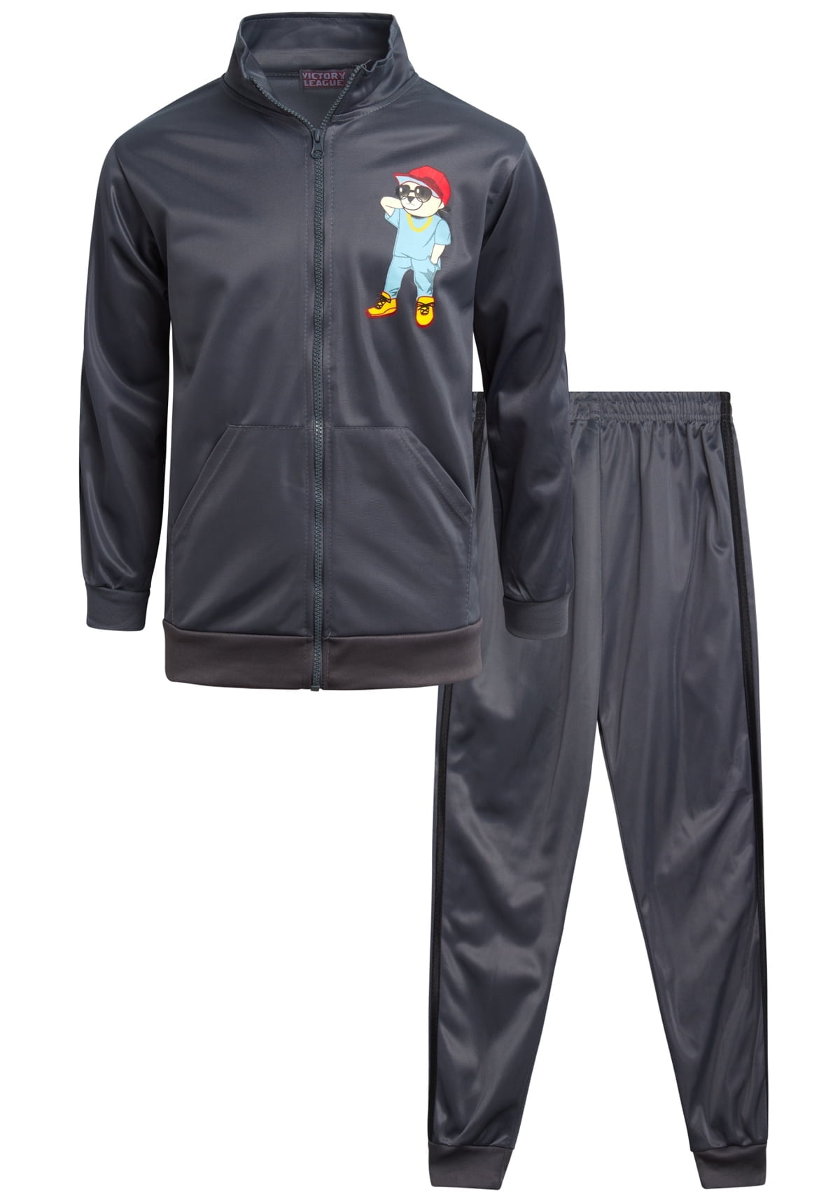 Coney Island Boys' Tracksuit Set - 2 Piece Tricot Jacket and Joggers ...