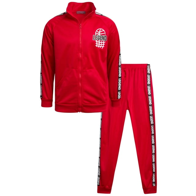 Coney Island Boys' Tracksuit Set - 2 Piece Tricot Jacket and Joggers ...