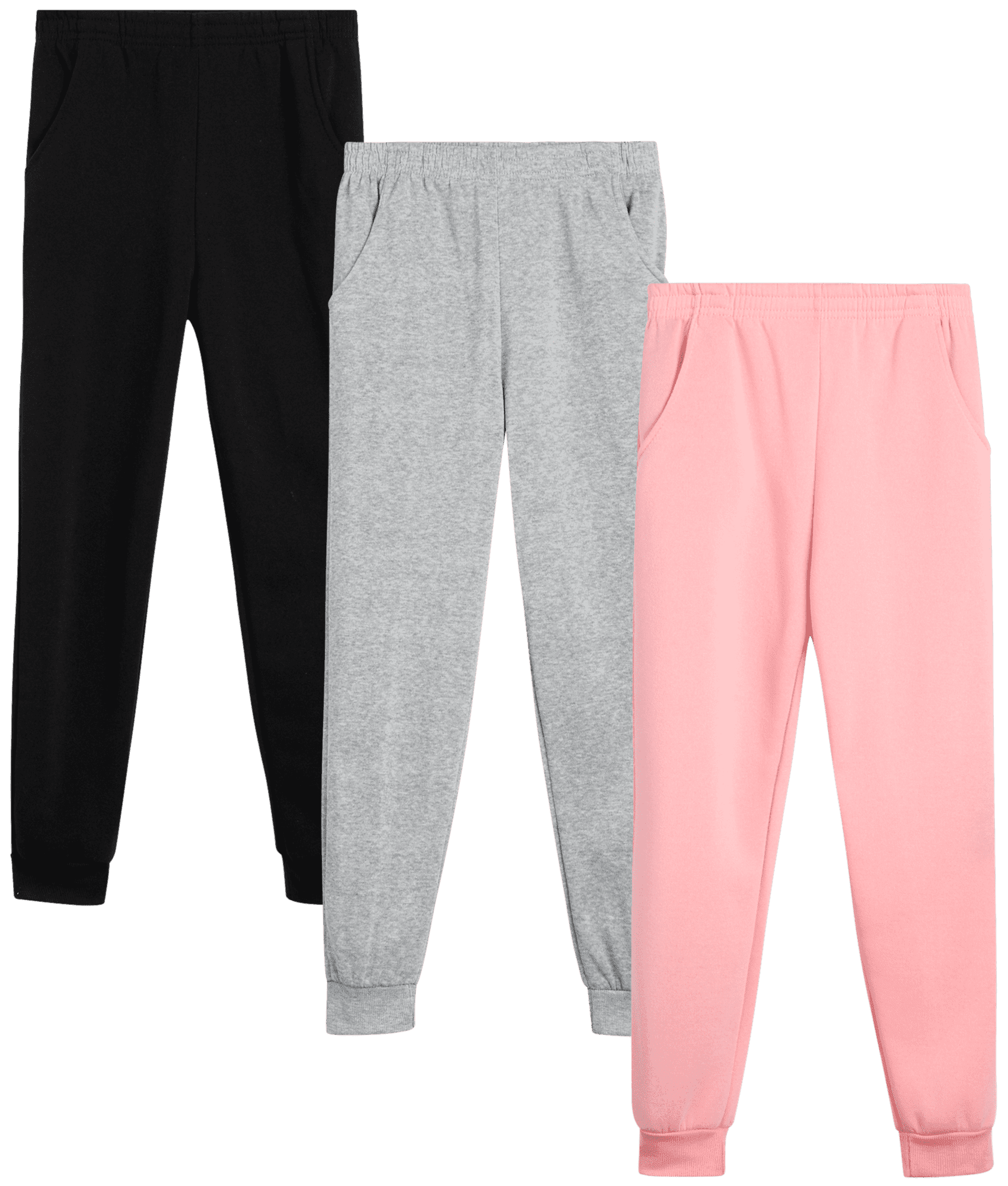 Coney Island 3 Pack: Girls Active Fleece Jogger Sweatpants (Sizes : 5 ...