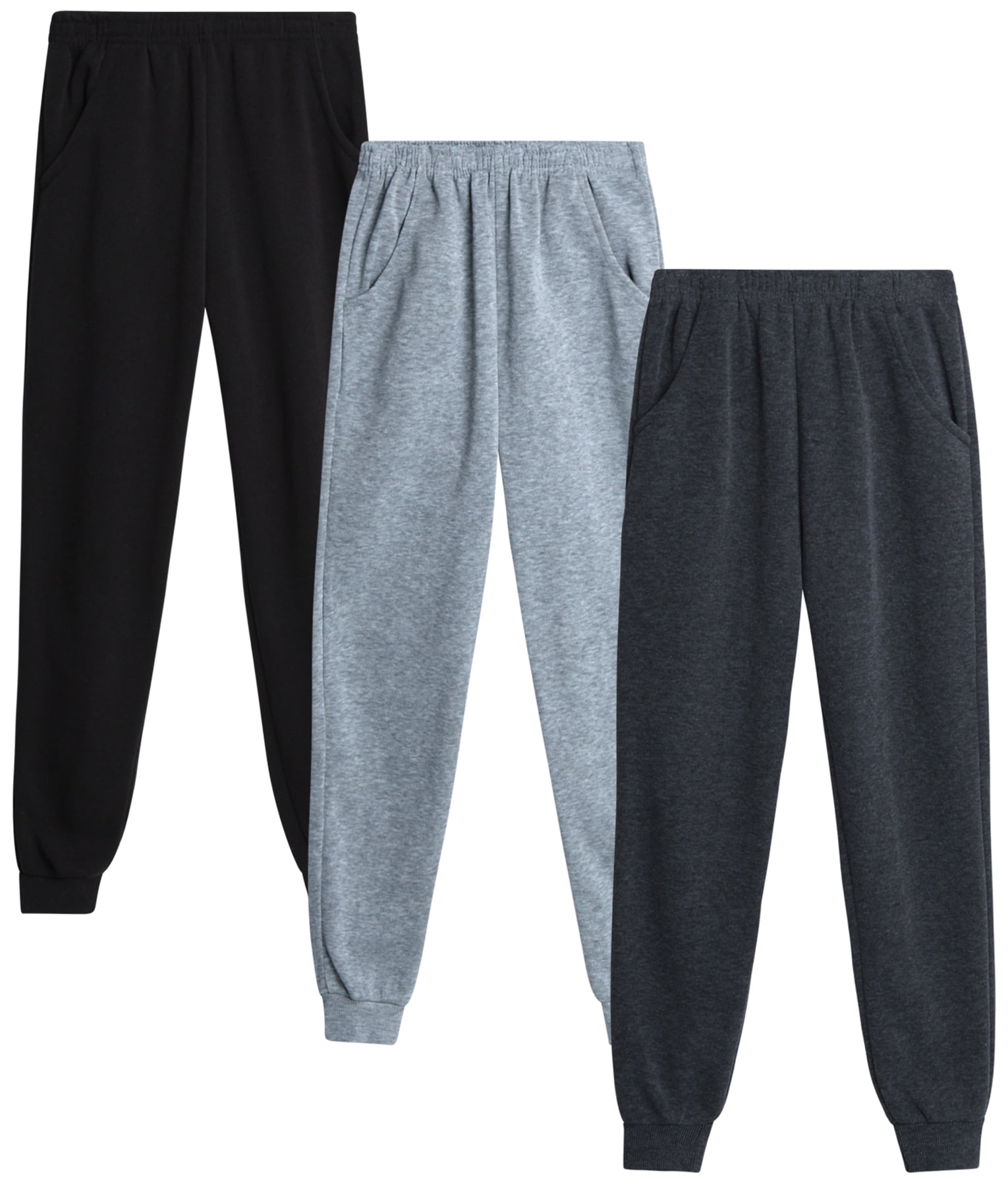 Coney Island 3 Pack: Girls Active Fleece Jogger Sweatpants (Sizes : 5 ...