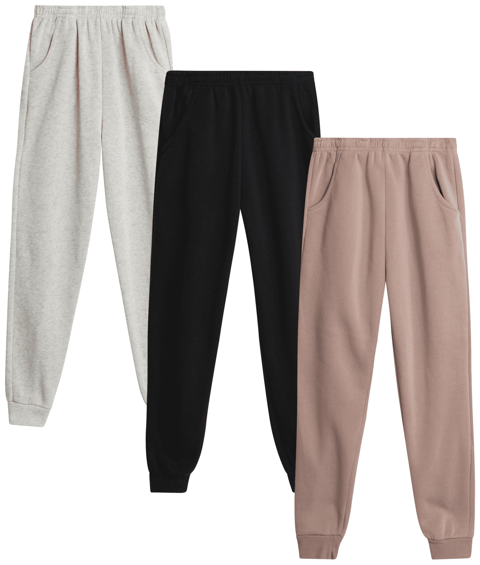 Coney Island 3 Pack: Girls Active Fleece Jogger Sweatpants (Sizes : 5 ...
