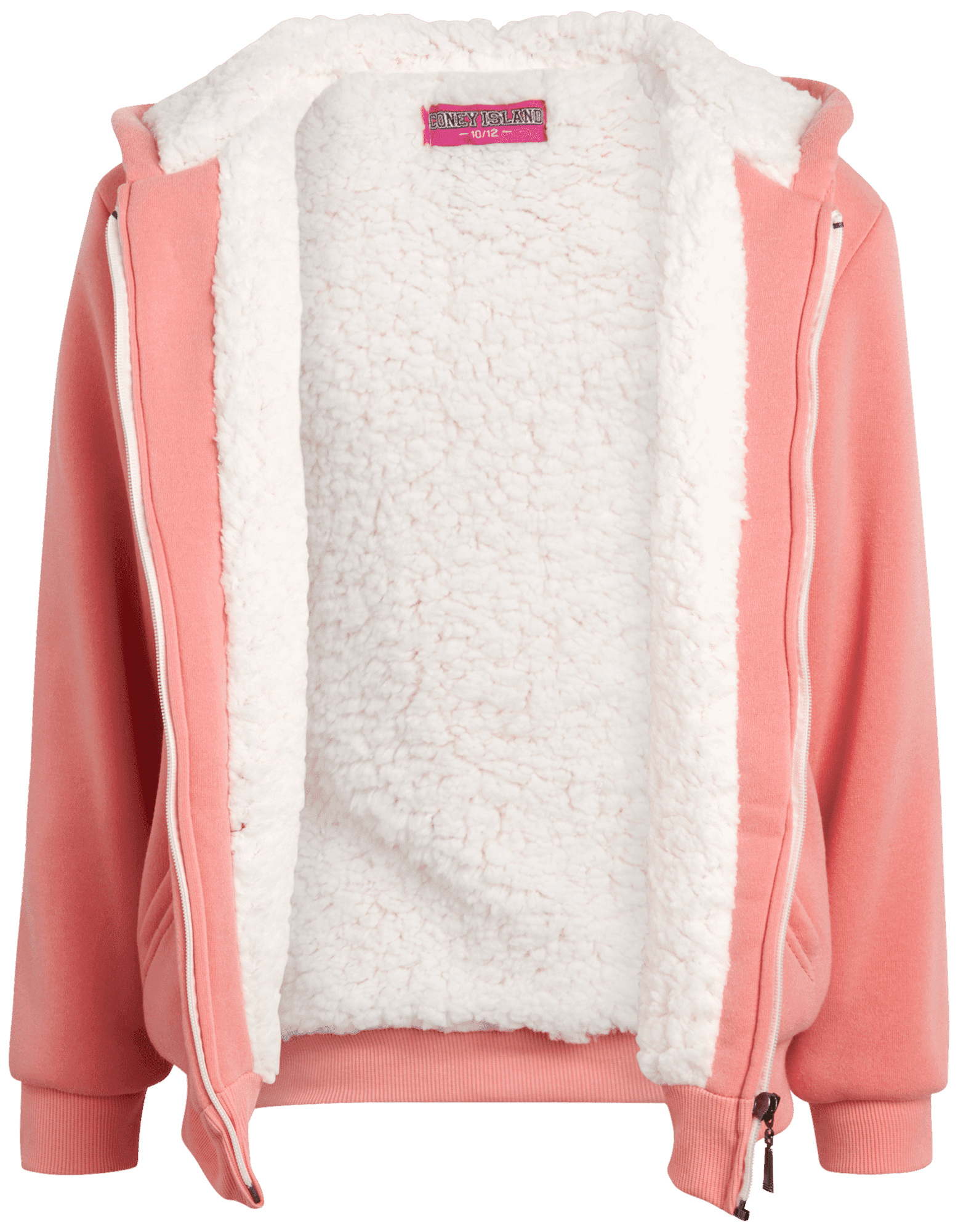 Coney Island Girls' Sweatshirt - Soft Fleece Sherpa Lined Zip Up Hoodie ...