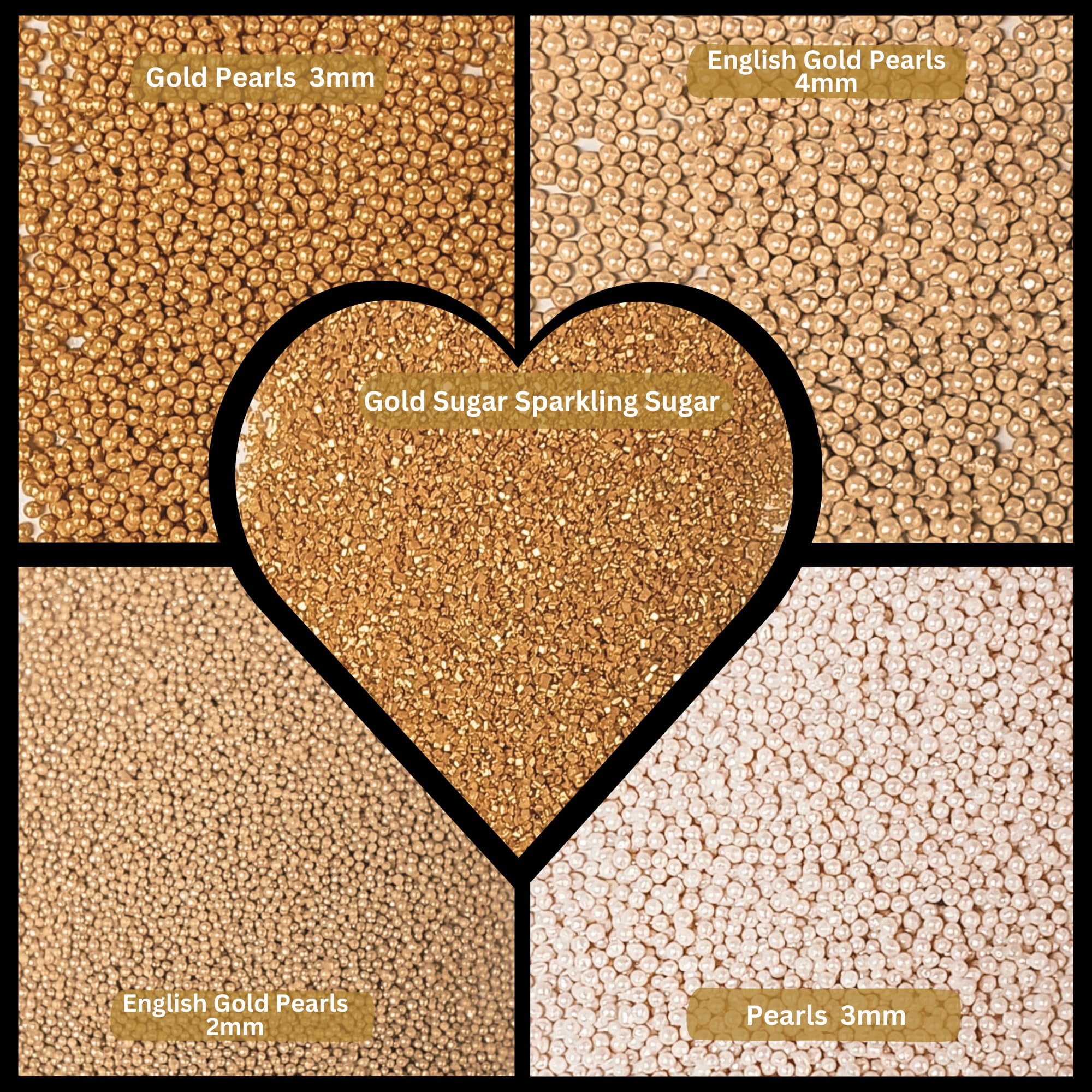 Confect Pearl Sprinkles SCH4 | Christmas Sprinkles | Golden Sunshine Disco Ball Mashup Sprinkles ...