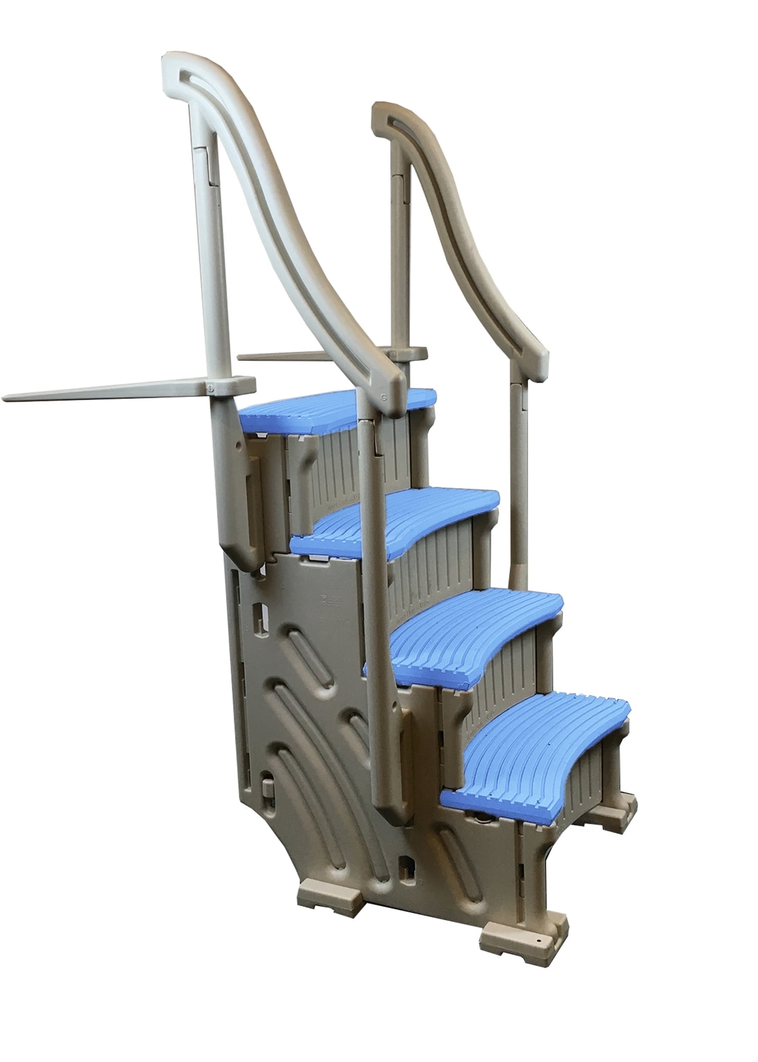Free Shipping! Confer Above Ground Curve Pool Steps, Blue - Wide ...