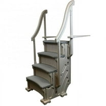 Confer Step-1 Above Ground Pool Entry System with Deck Ladder Stairs ...
