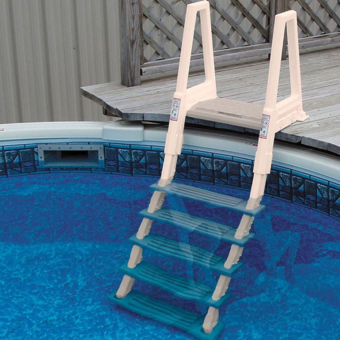 Confer In-Pool Ladder for Above Ground Pools, 42-56 inch Deck, Supports ...