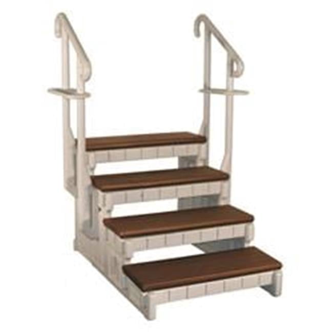 Confer Plastics Hot Tub Stairs, 36 in. 4 Tread Spa Step with Handrail ...