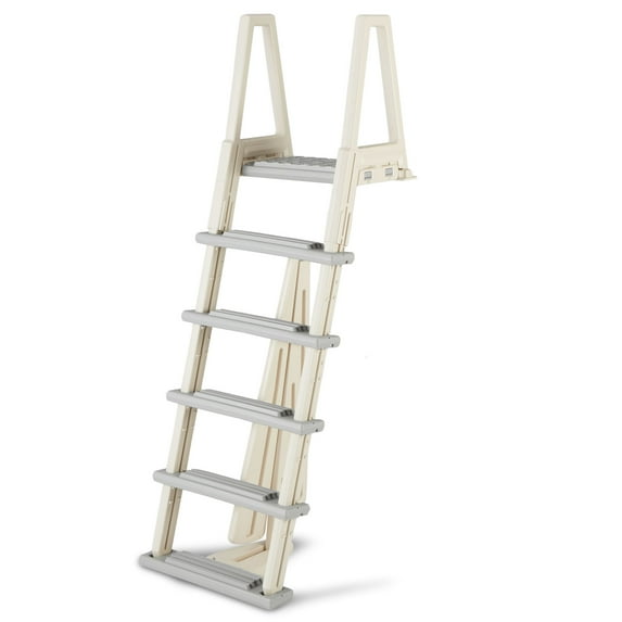 "Confer Plastics Heavy-Duty InPool Ladder for Decks, Adjustable 46""-56 ...