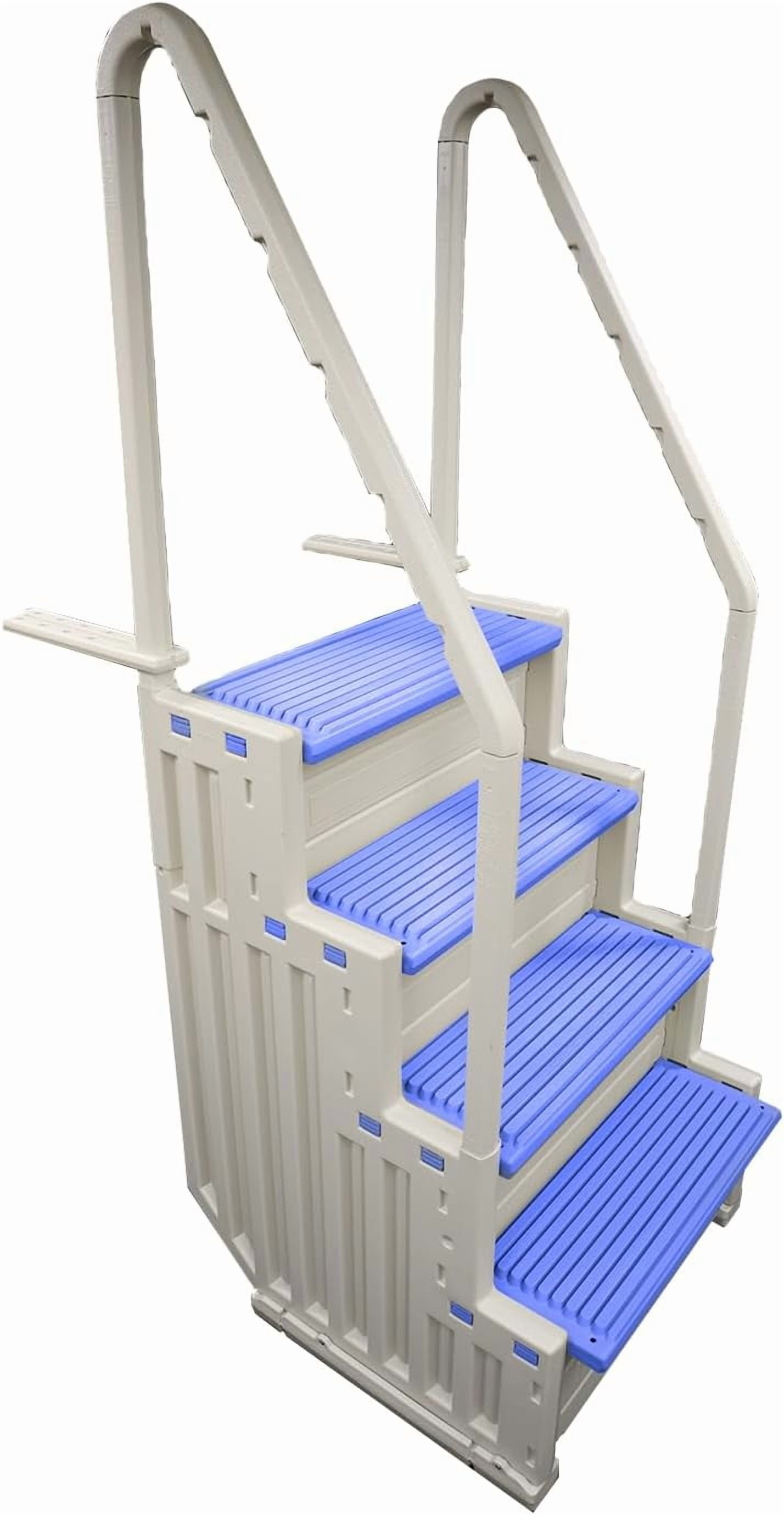 Confer Plastics, Pool Step, Warm Grey with Blue Steps, 47" Height ...