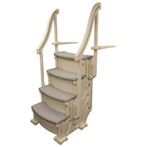 Miumaeov 4-Step Heavy Duty Steel Pool Ladder, Handrail, 450 lbs Load ...