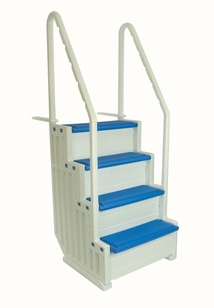 Confer Plastics Aboveground Pool Steps Entry System, Ladder Deck, Blue ...