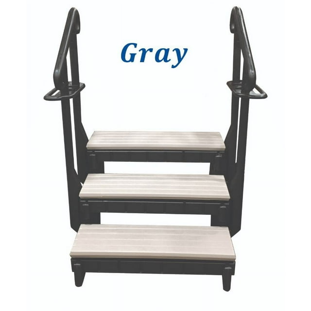 Confer Plastics Hot Tub Stairs - Signature 3 Tread Spa Steps - Walmart.com