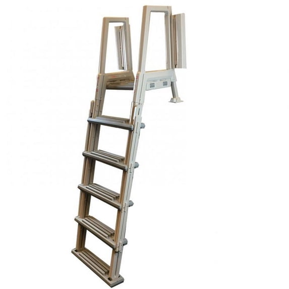 Confer Step-1 In-Pool Step Entry System, Gray Steps, Safety Handrails ...