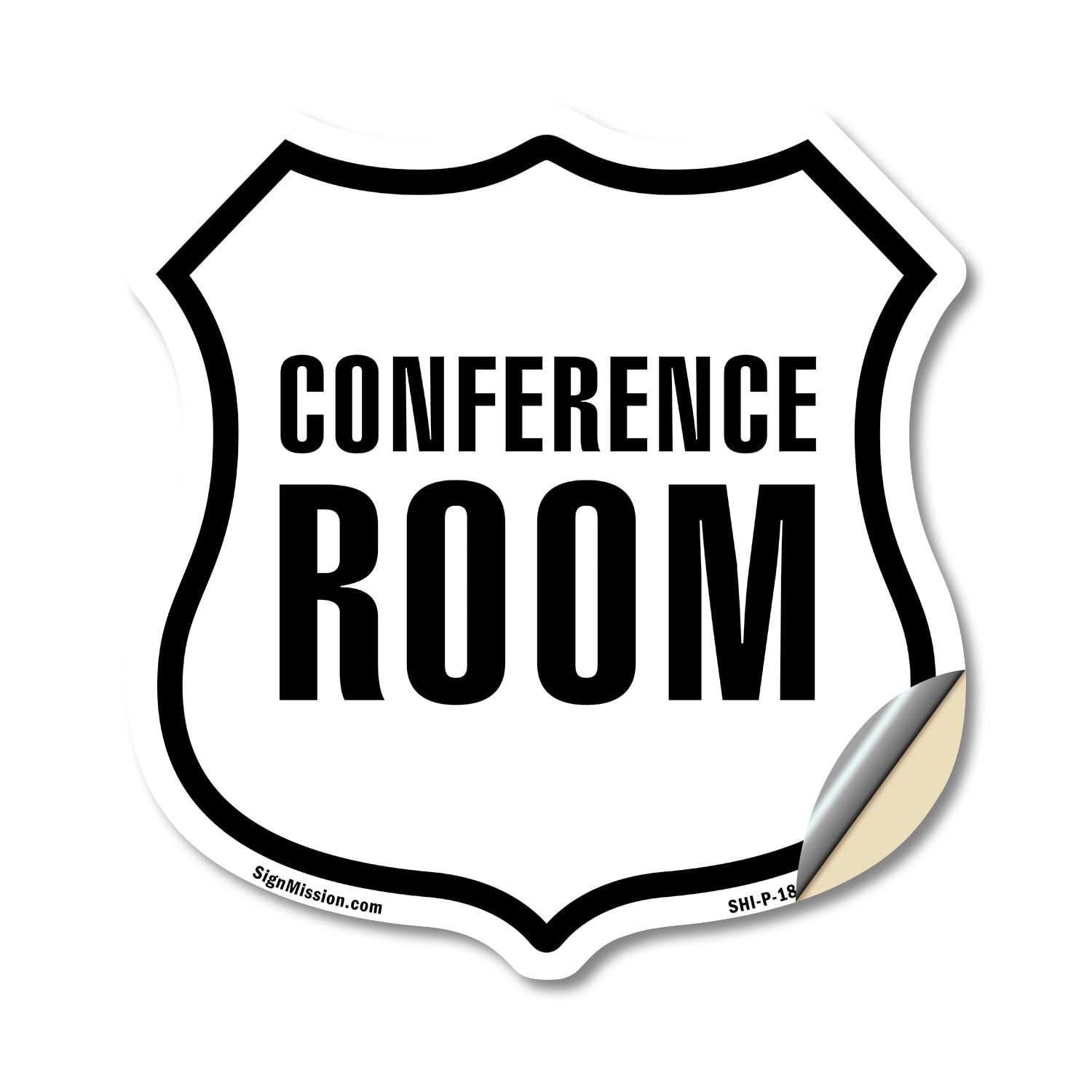 Conference Room (2 Pack) 18 inch X 18 inch Shield Shaped Heavy Duty 3.2 ...
