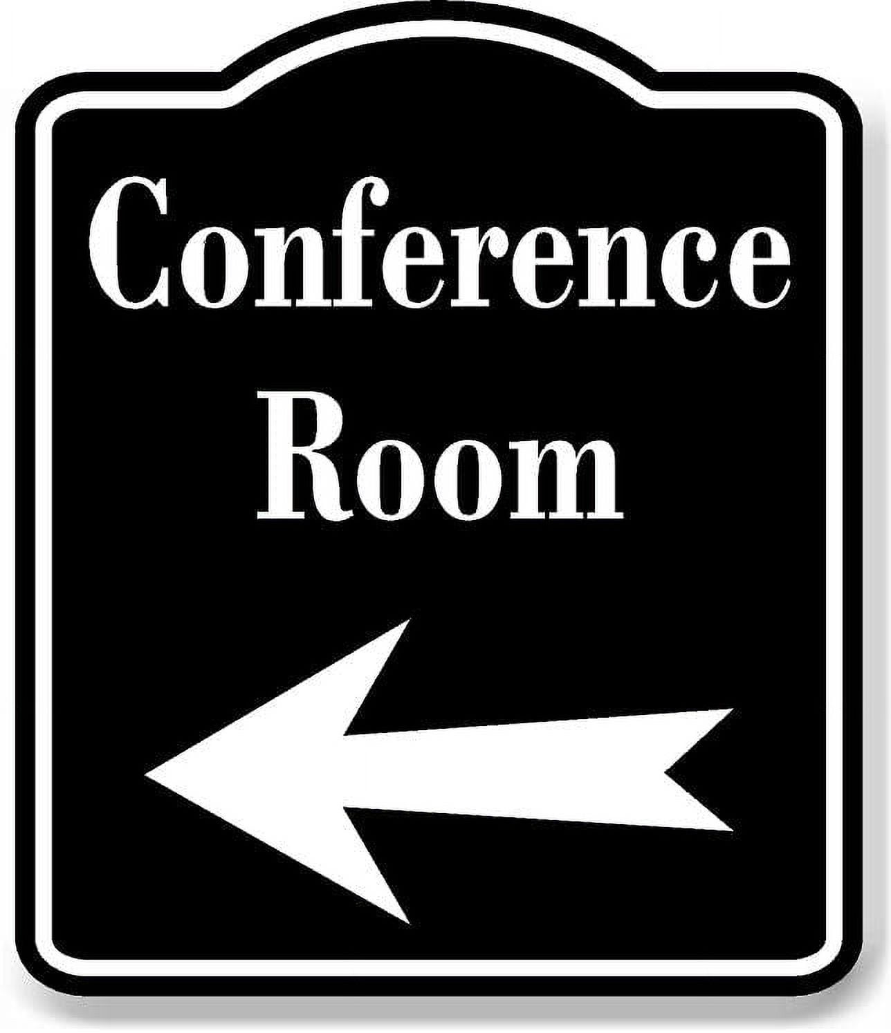 Conference Room Left Arrow BLACK Aluminum Composite Sign - Walmart.com