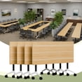 Conference Room Table Folding with Wheels Nesting Heavy Duty 70.9"L×23. ...