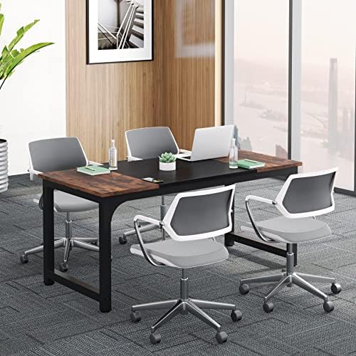 Conference Table, 63" x 31.5" D Meeting Room Table Boardroom Desk for ...