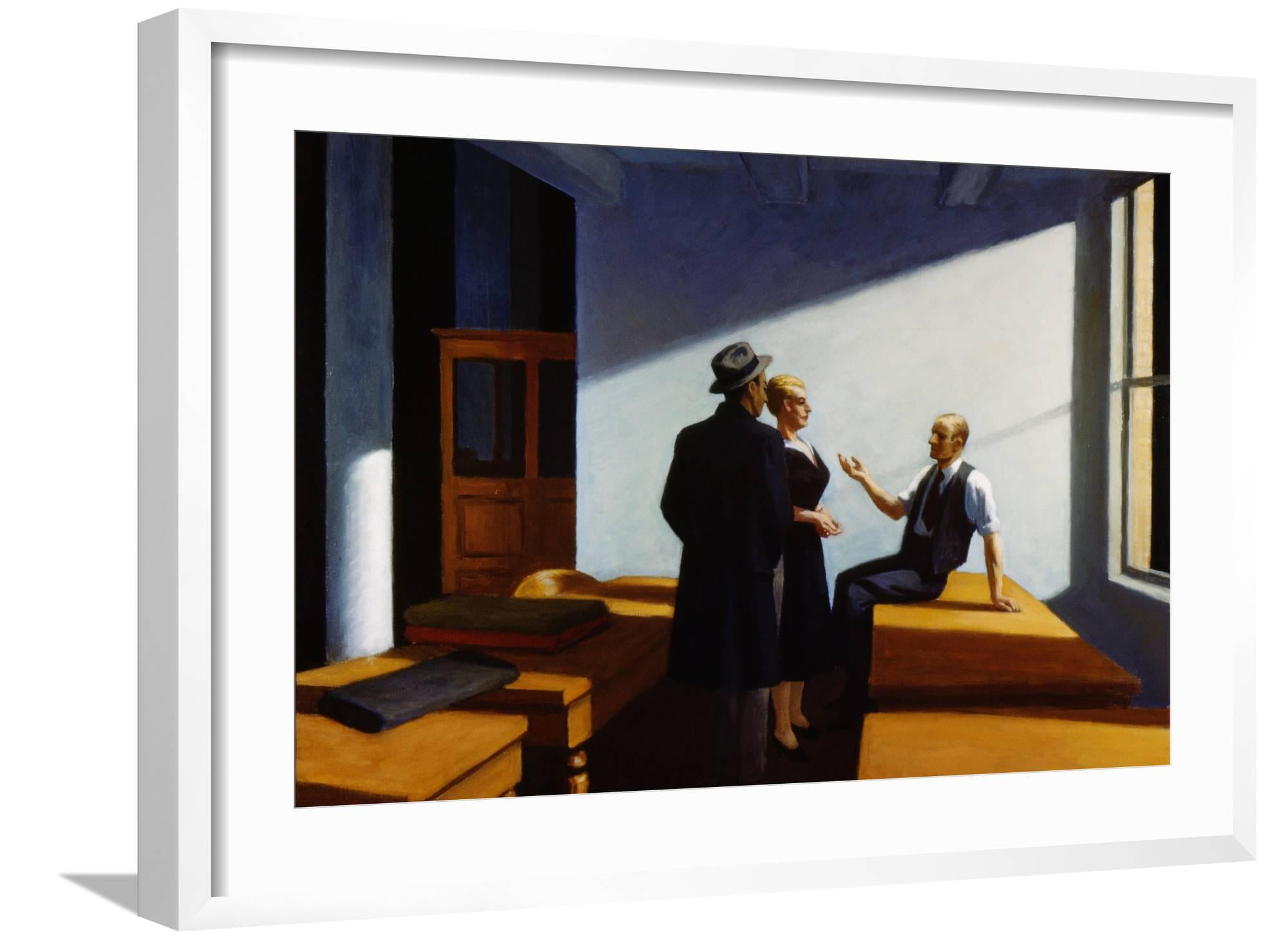 Art.com Conference at Night Giclee Print by Edward Hopper, White Frame ...