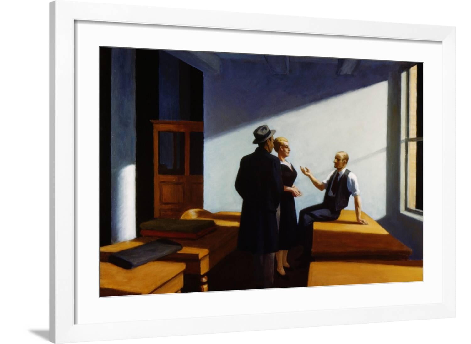 Art.com Conference at Night Giclee Print by Edward Hopper, White Frame ...