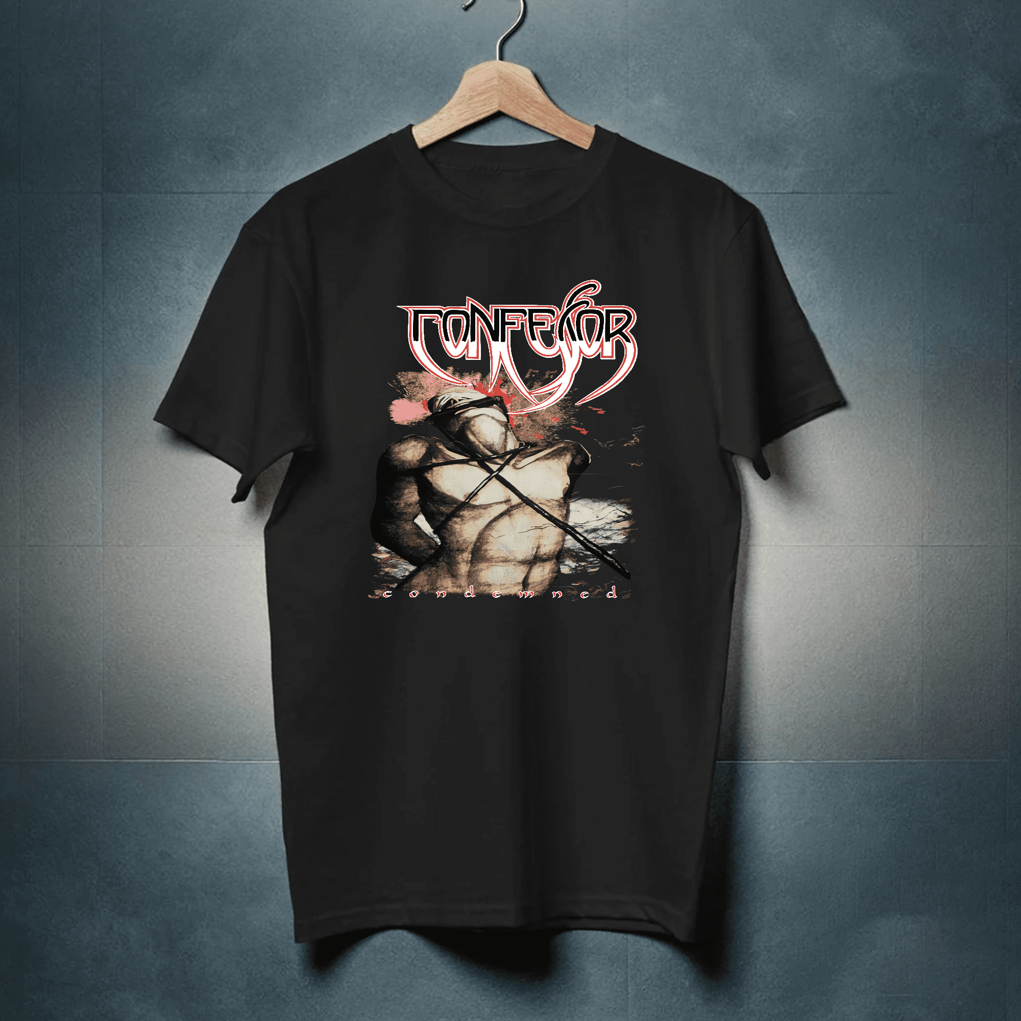 Confessor Condemned T-Shirt Short Sleeve Cotton Black Men Size S to 5XL ...