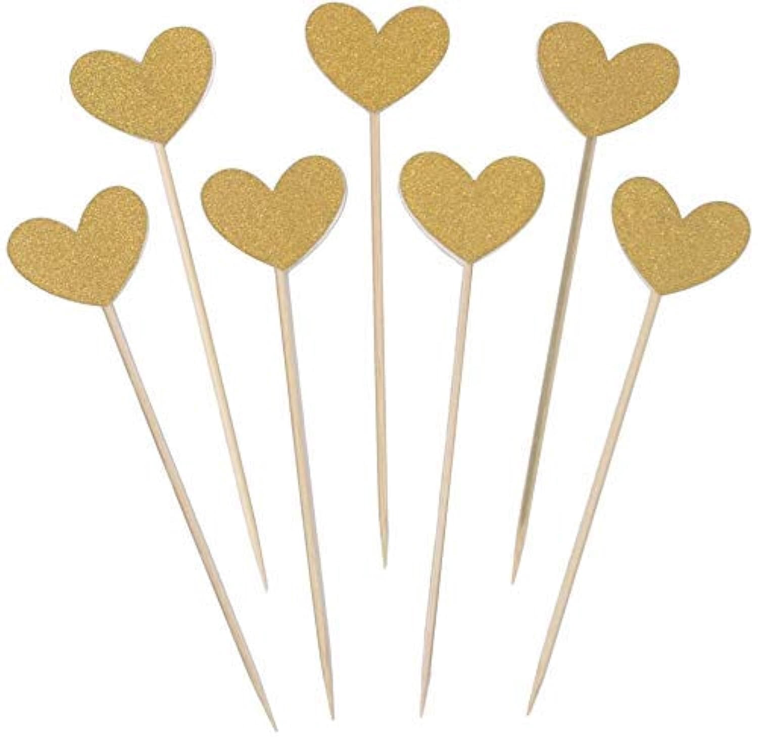 Confetti! 40-piece Heart Cupcake DEF29 Toppers - Adorable Love-Themed ...
