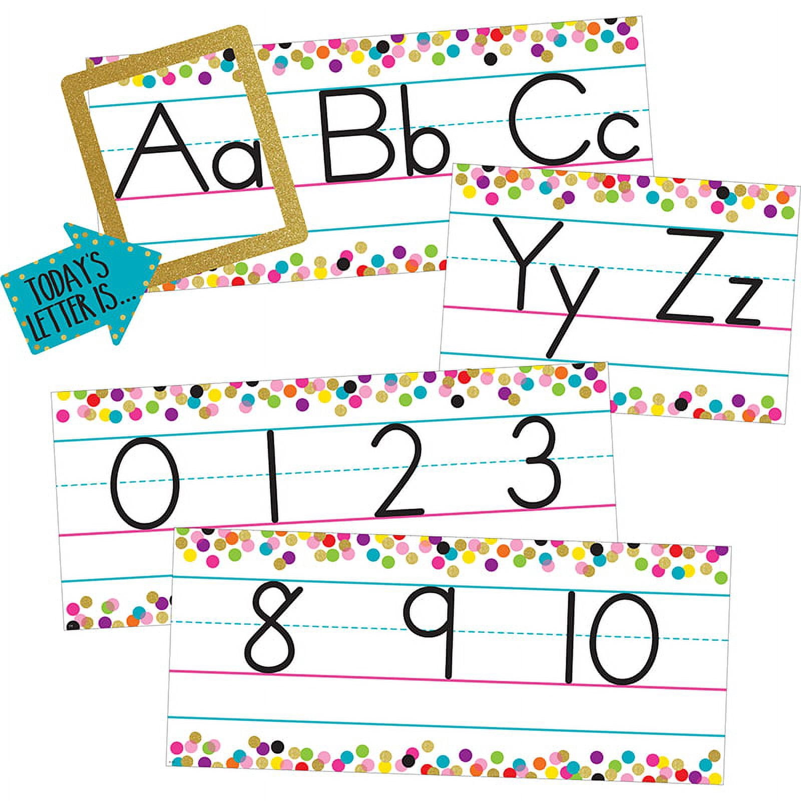 Confetti Alphabet Line Bulletin Board | Bundle of 10 Sets - Walmart.com