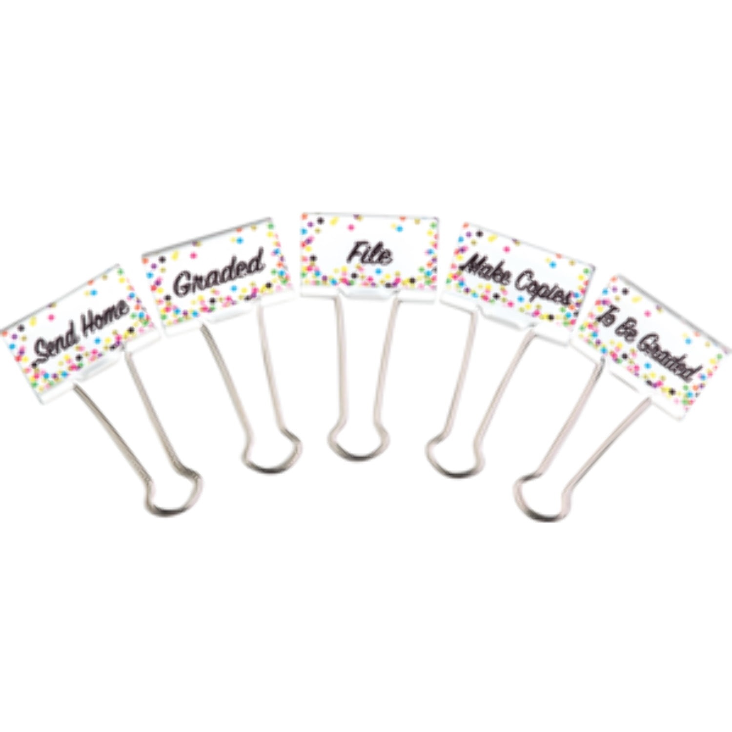 Teacher Created Confetti Large Binder Clips (TCR 20855) - Walmart.com
