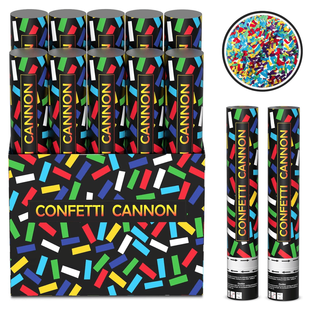 Confetti Cannons (4 Pack) Party Popper, Wedding Blaster, Birthday ...