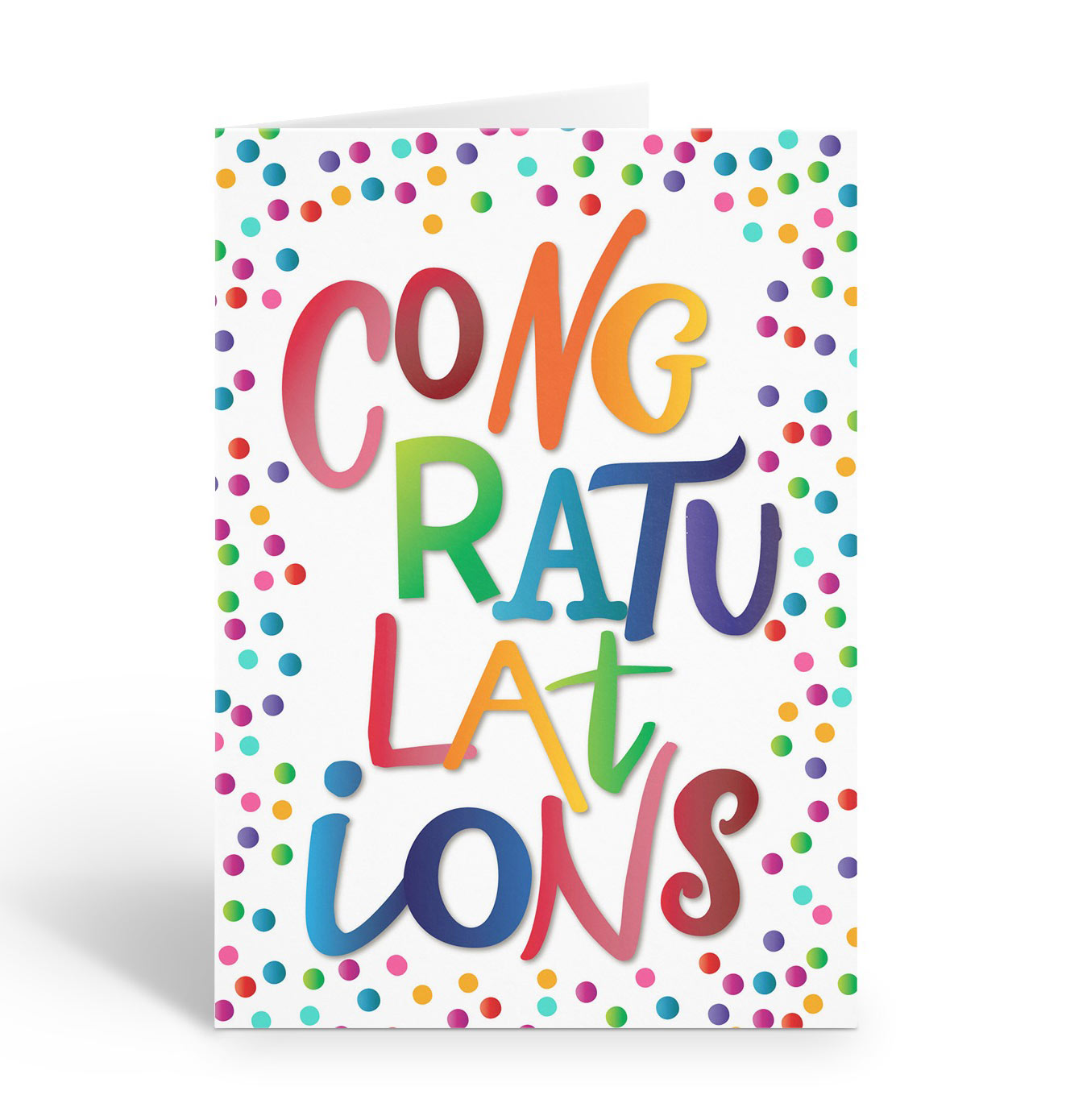 Confetti Congratulations Note Cards - 10 Note Cards with Envelopes ...