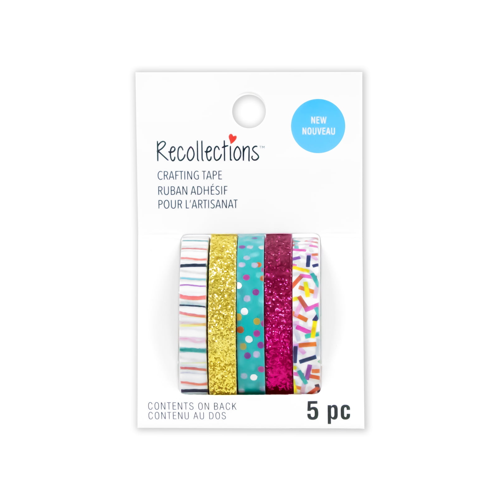 Confetti Glitter Crafting Tape Set by Recollections - Sparkling Foil ...