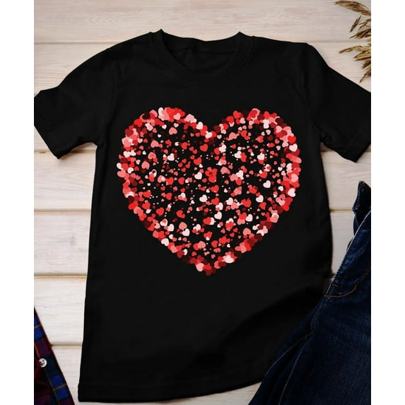 Confetti Heart A Cool Love Themed Valentines Day Graphic T-Shirt, for ...