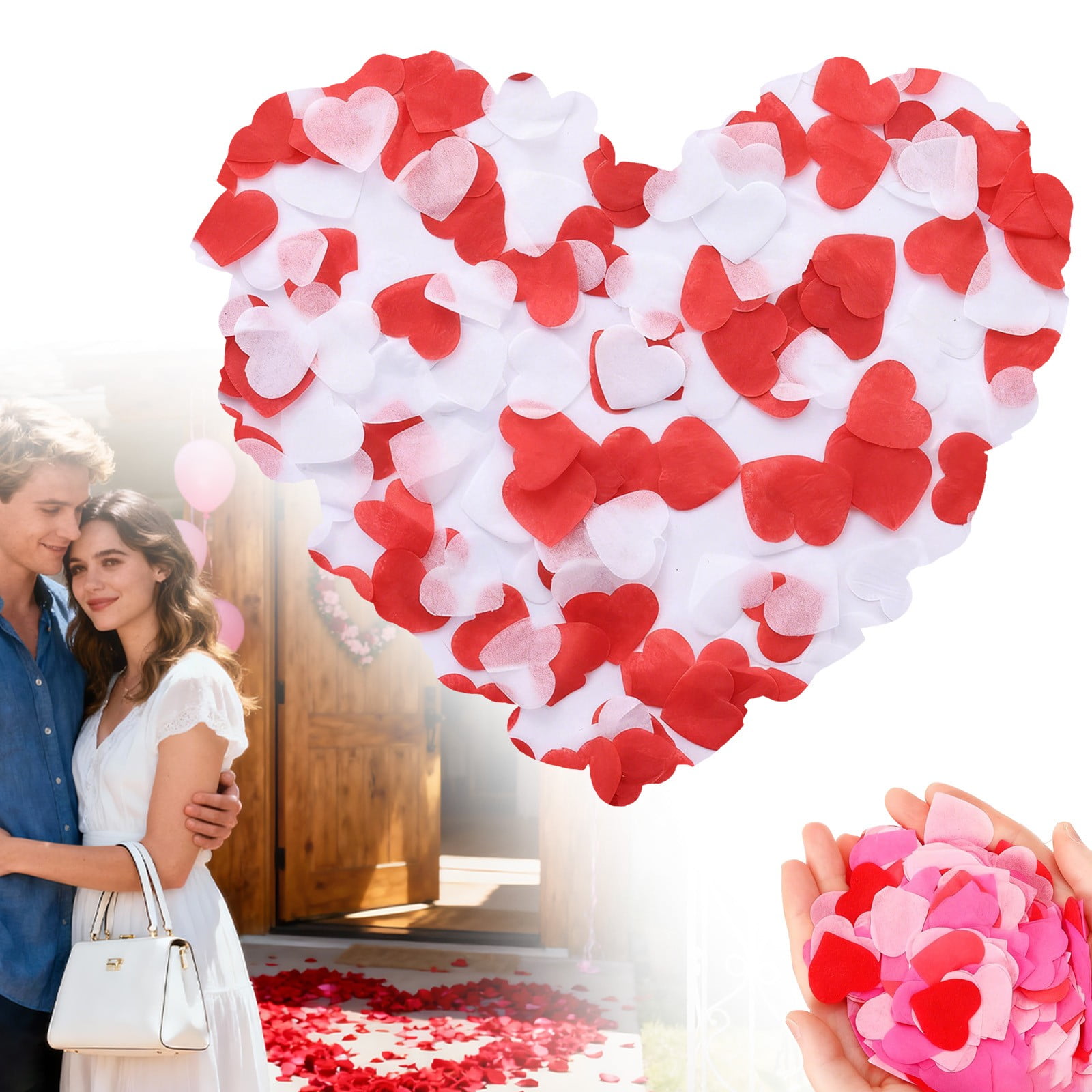 Confetti Hearts Wedding Table Decor New Years Confetti Heart Confetti ...