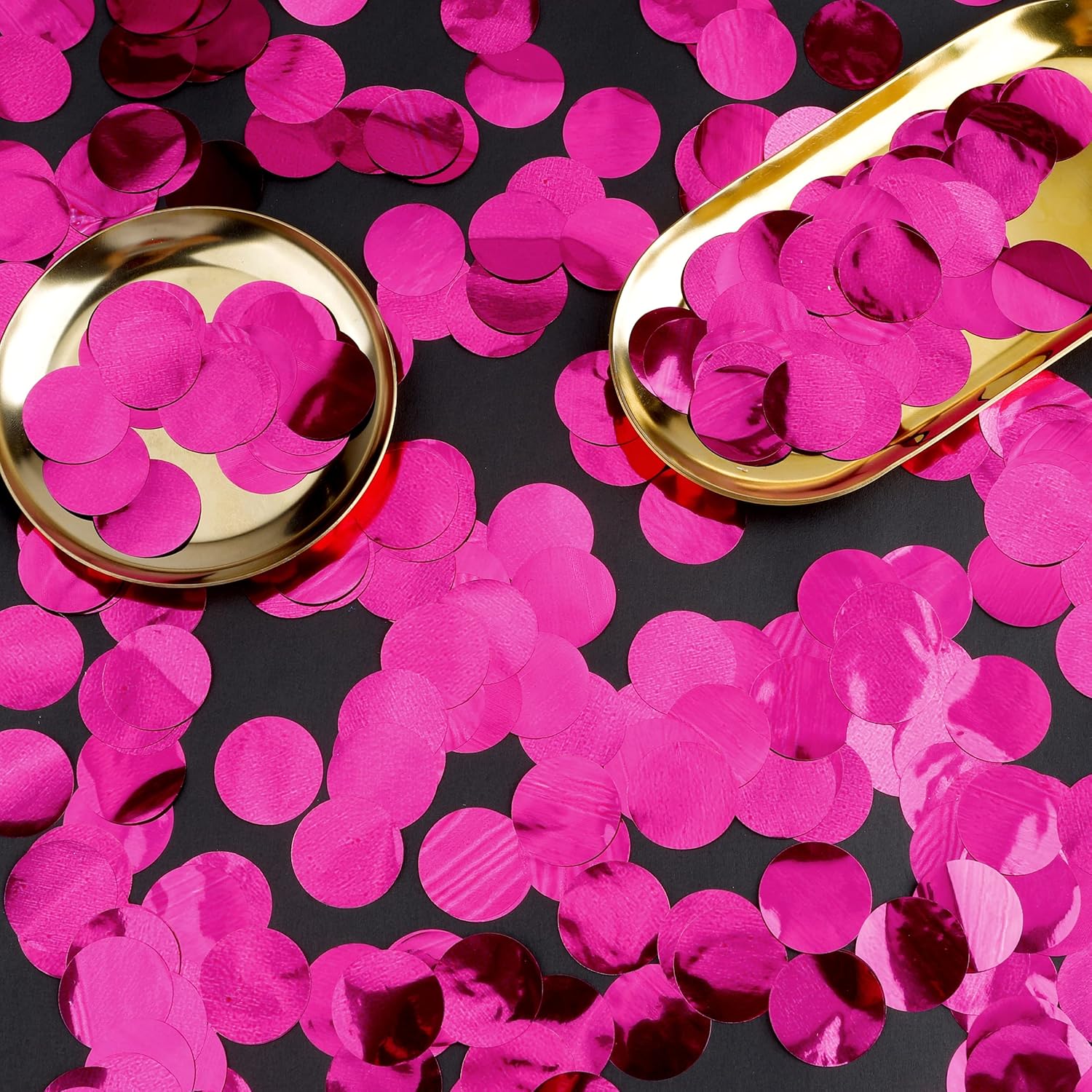 Confetti, Party Decoration, Hot Pink Confetti, 1Inch, Metallic Confetti ...