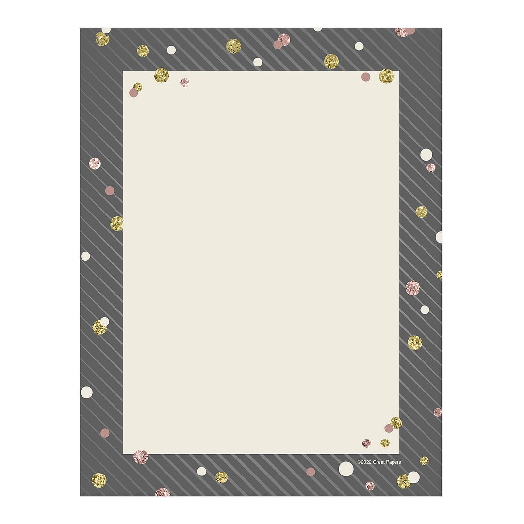 Confetti Party Letterhead / 50 Sheets / 8.5" x 11" All Occasion ...