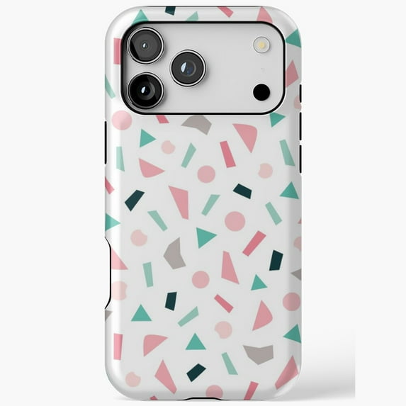Confetti Pattern In Blush Pink Design iPhone Case 11 through 17 Pro Max ...
