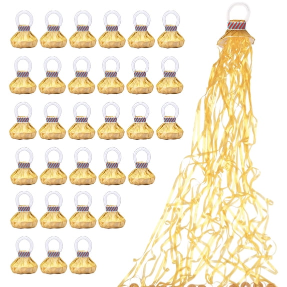 Confetti Poppers, 30Pack Plastic No Mess Streamers, Party Poppers for ...