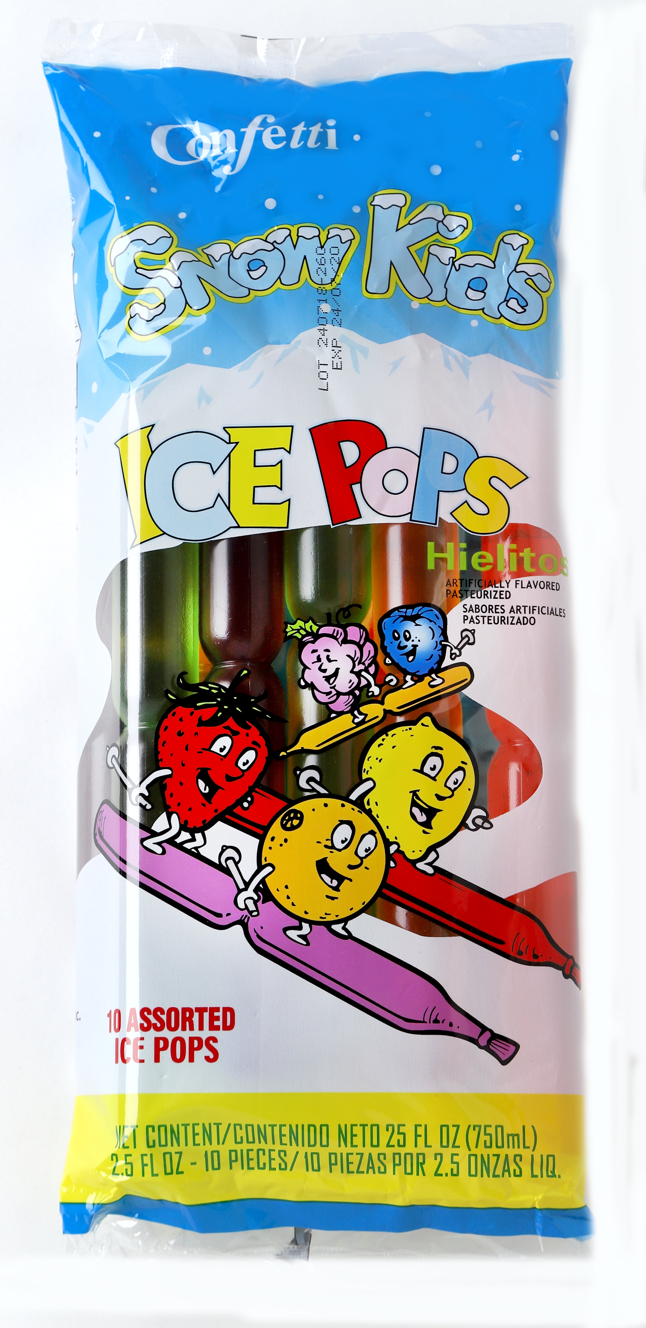 Confetti Pr Ice Pop Snow Kids 10ct 3oz - Walmart.com
