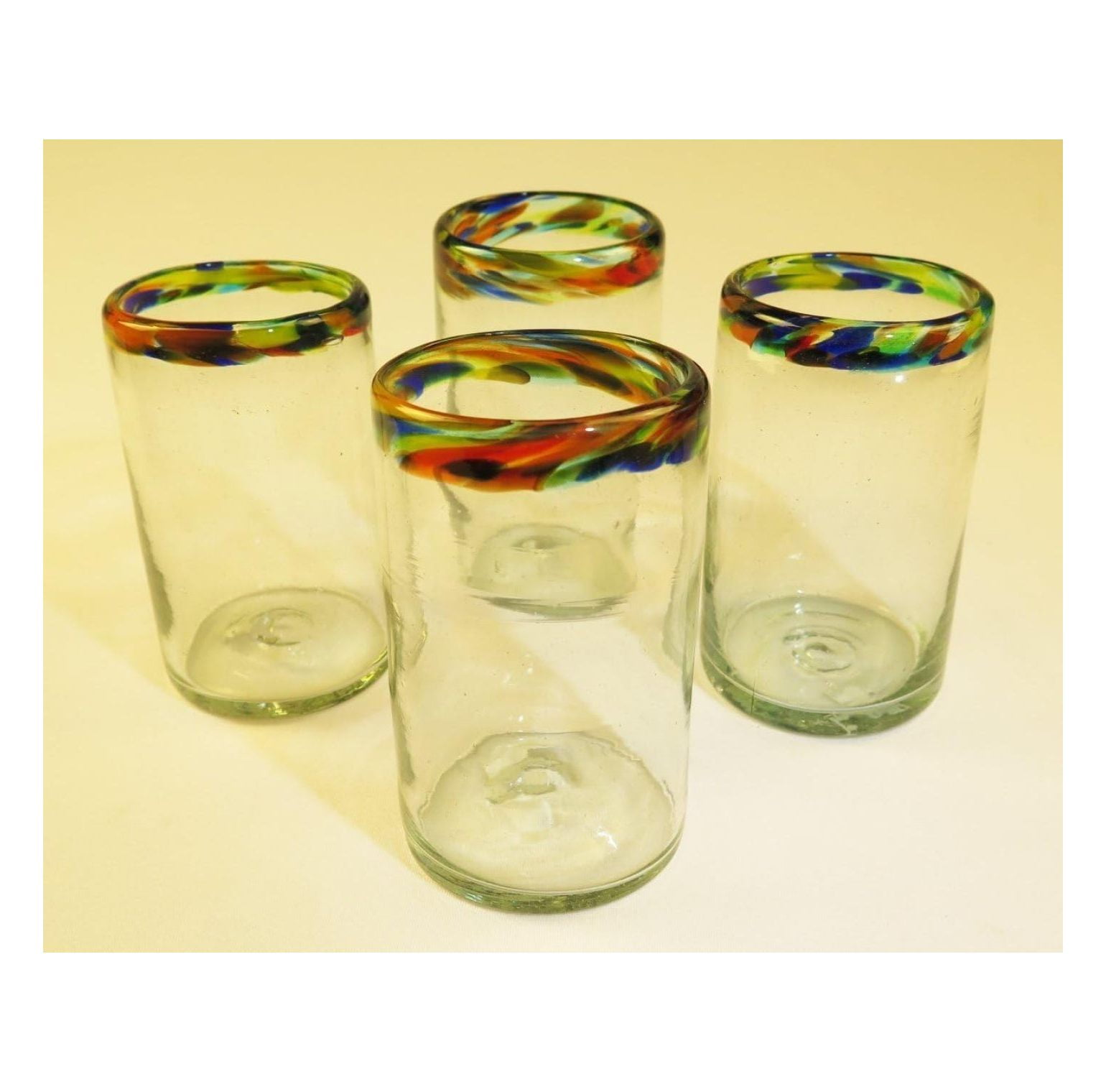 Confetti Rim , Traditional glass from Mexico, 16 oz, (4) - Walmart.com