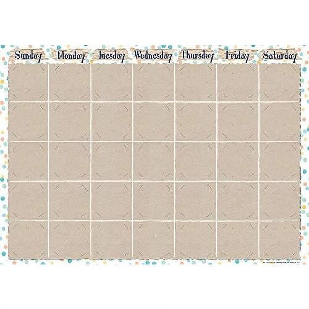 Confetti Rustic Bulletin Board Calendar Set And Classroom Decoration ...