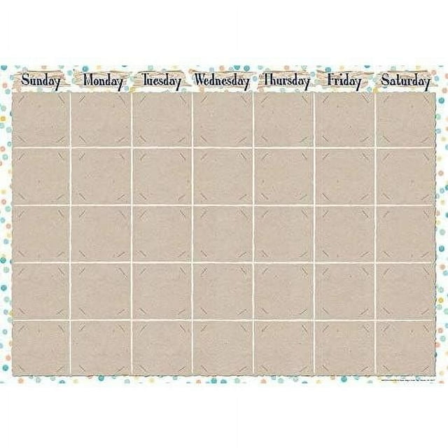 Confetti Rustic Bulletin Board Calendar Set And Classroom Decoration ...