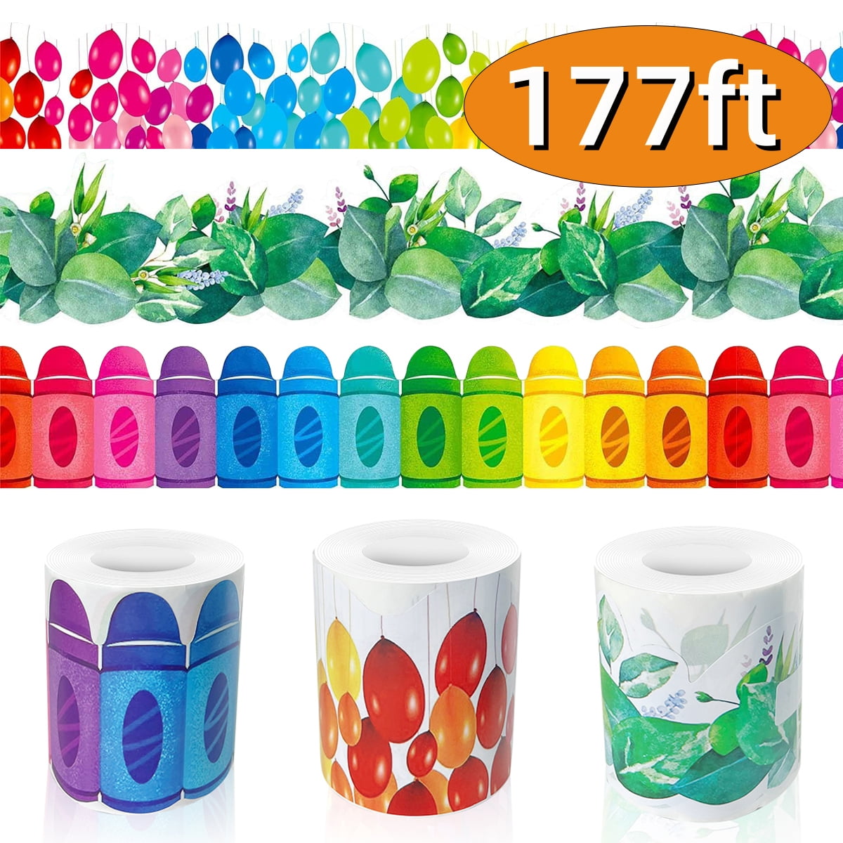 Confetti Scalloped Bulletin Board Border, Multicolor, 3 Count - Walmart.com