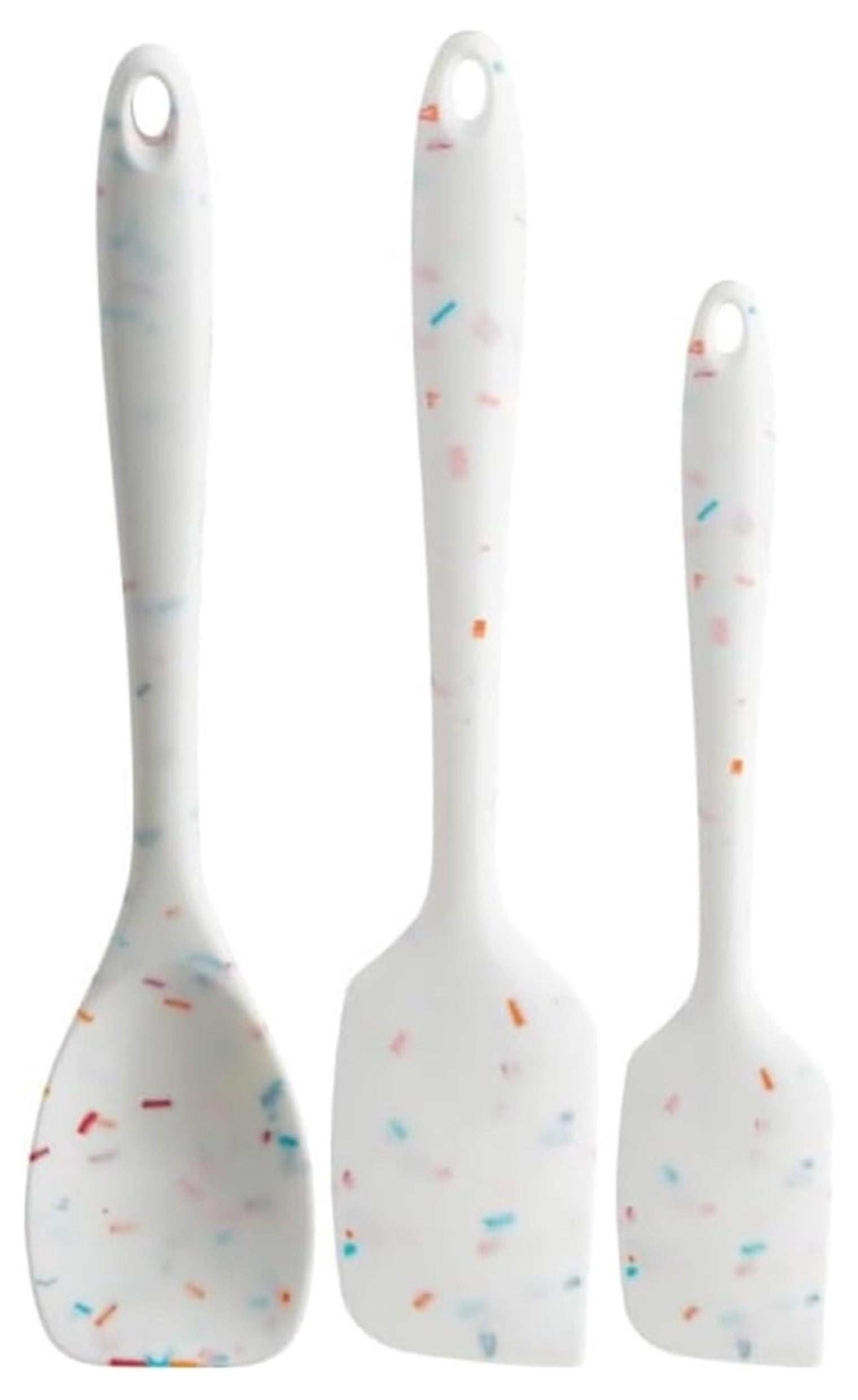 Confetti Silicone Utensil Set – 11" Spatula, 11" Spoonula & 8" Small ...