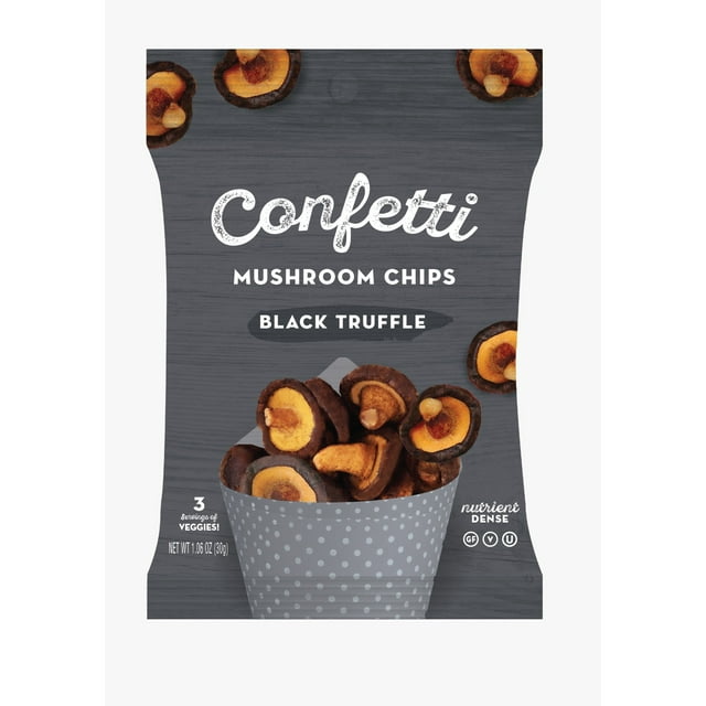 Confetti Snacks Mini Vegetable Chips, Black Truffle, 1.1 oz - Walmart.com
