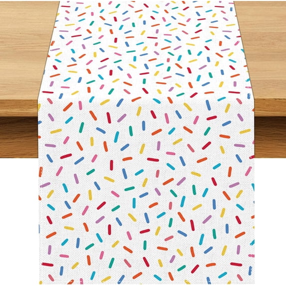Confetti Sprinkles Table Runner Boy Kids Birthday Sprinkle Party ...