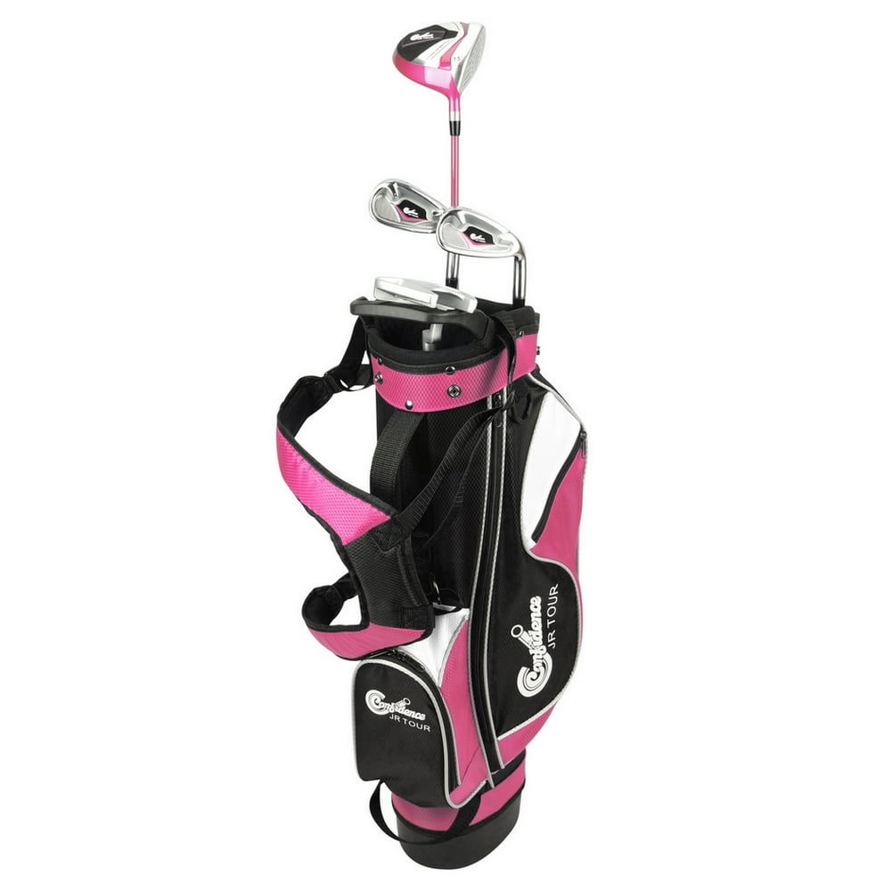 Confidence Golf Kids Junior Golf Clubs Set with Stand Bag - Pink ...